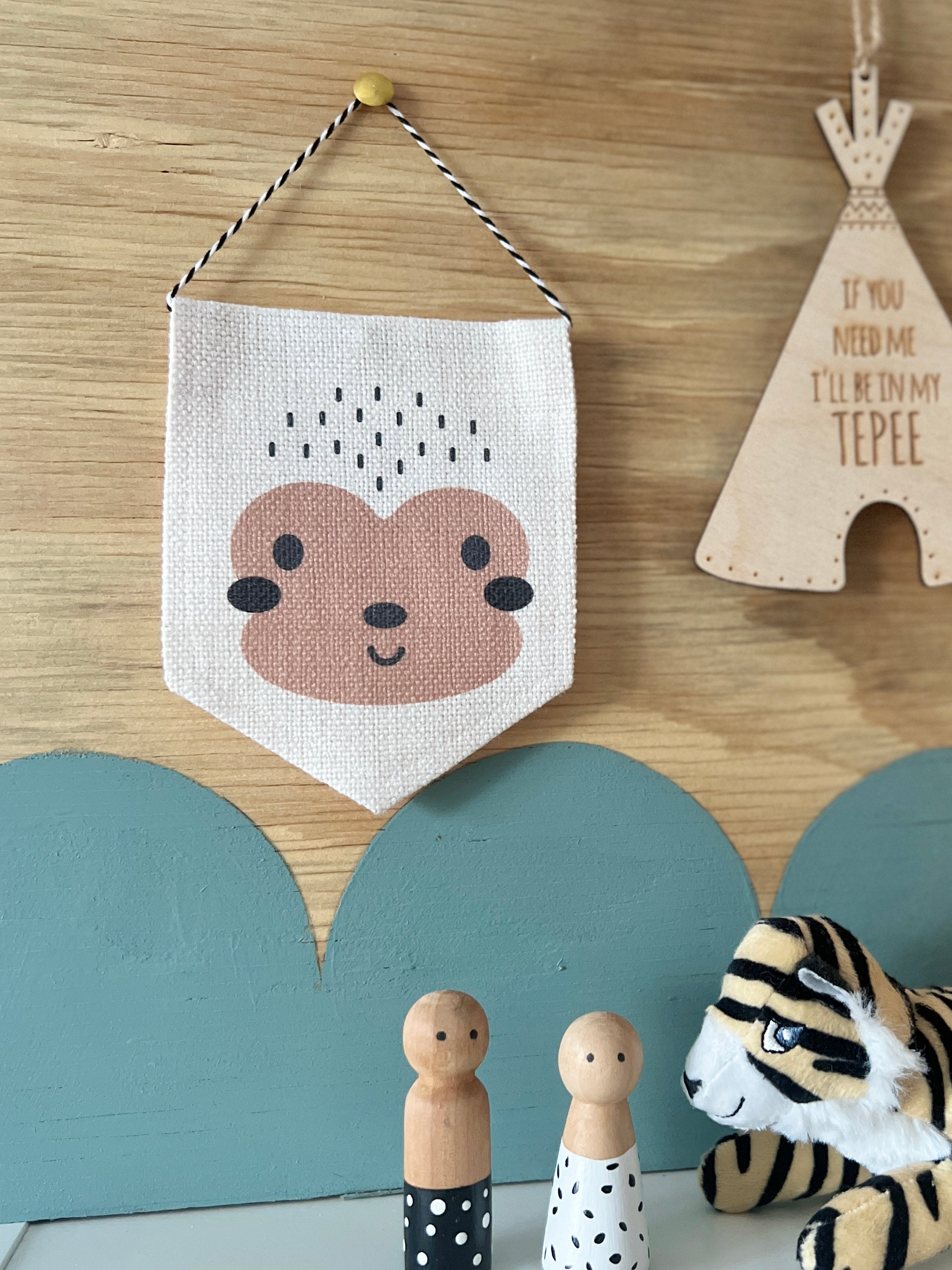 Monkey Face Mini Flag | Evan & Arrows